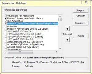 Configurar Microsoft Access para utilizar ADO – Access, Excel, VBA y más