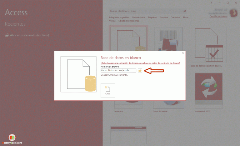 Microsoft Access-Pantalla de inicio 2 – Access, Excel, VBA y más