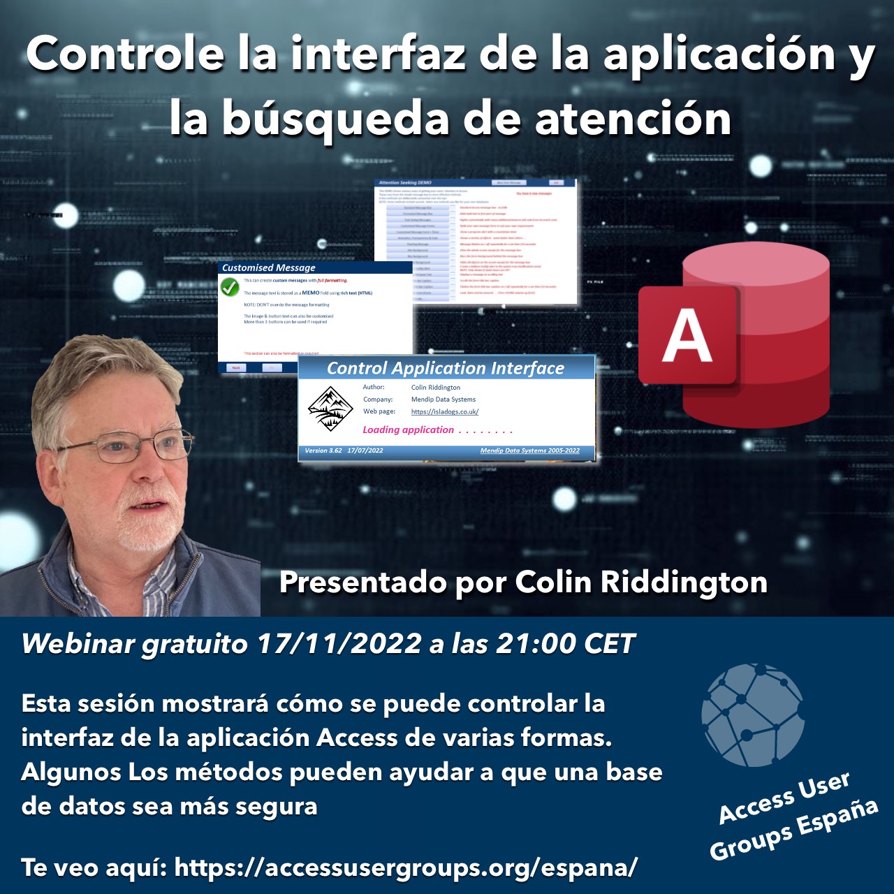 Controle la interfaz de la aplicación y la búsqueda de atención (Colin Riddington) – Access ...